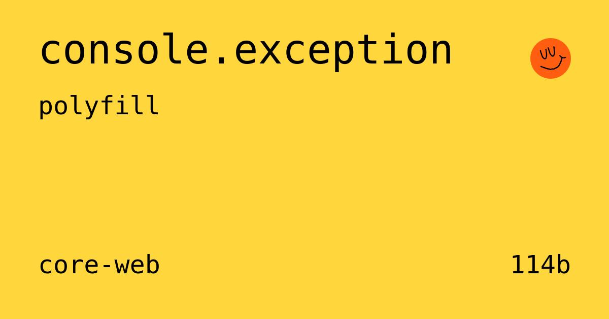 Console Exception Core Web