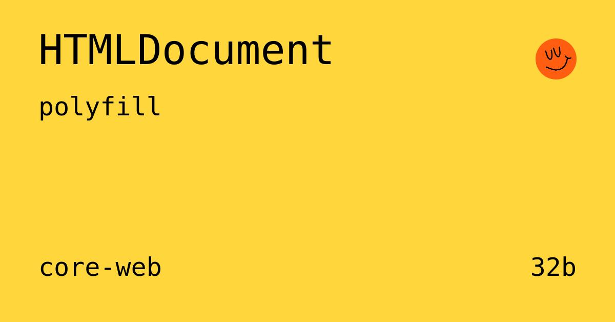 HTMLDocument | core-web